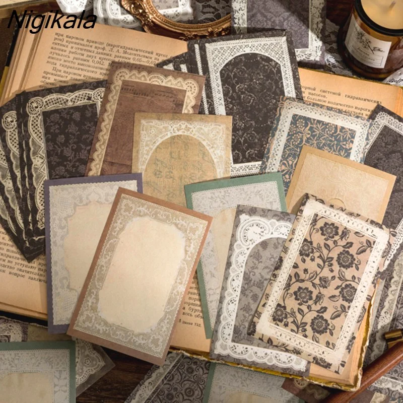 Nigikala 6 Styles of 50 sheets vintage patterned paper Scrapbooking ...