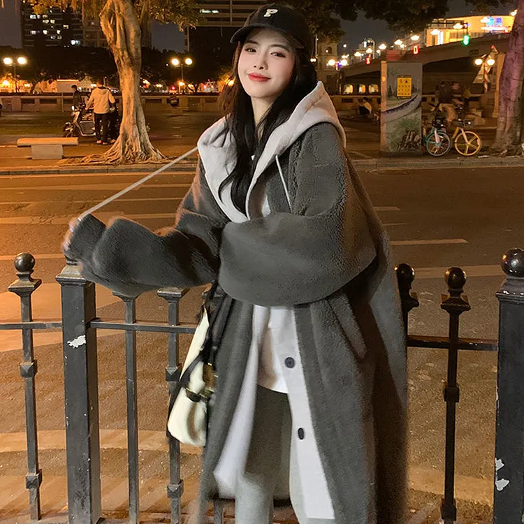 Lambswool Hooded Jacket