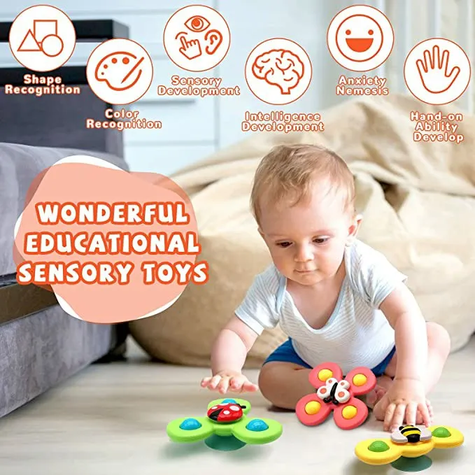 (🔥Hot Sale - 50% OFF NOW)Suction Cup Spinner Toys(3 Piece Set)