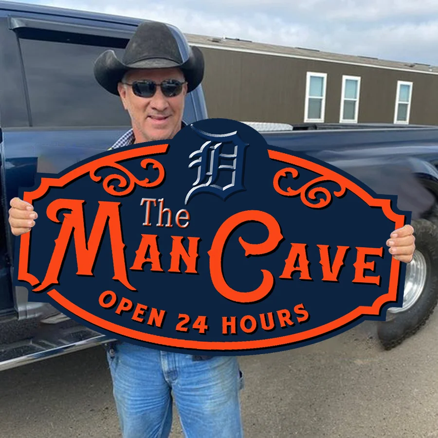 Custom Name Detroit Tigers Man Cave&Diva Cave Sign