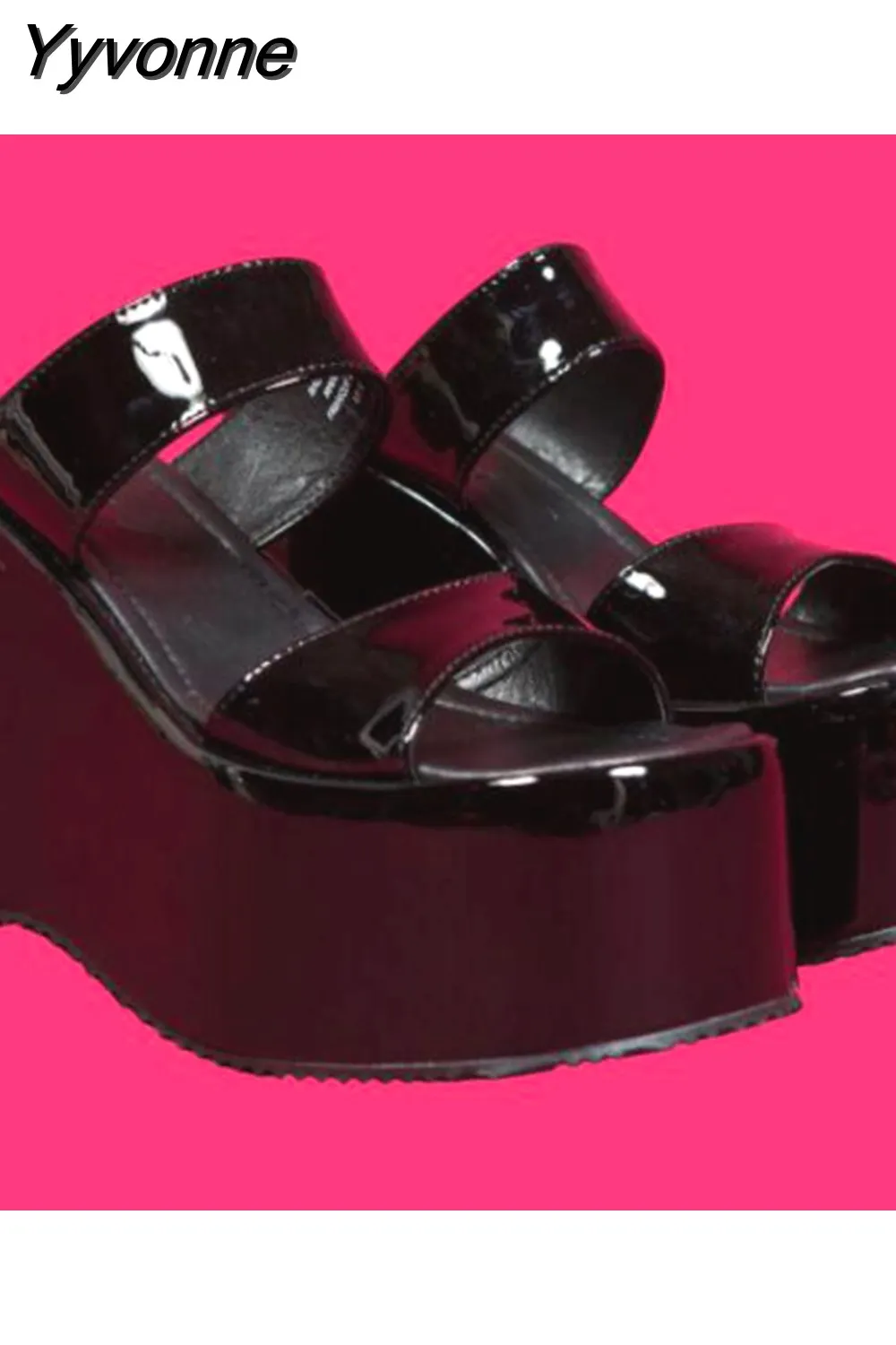 Yyvonne New 2023 High Heels Black Gothic Cosplay Comfortable Walking ...