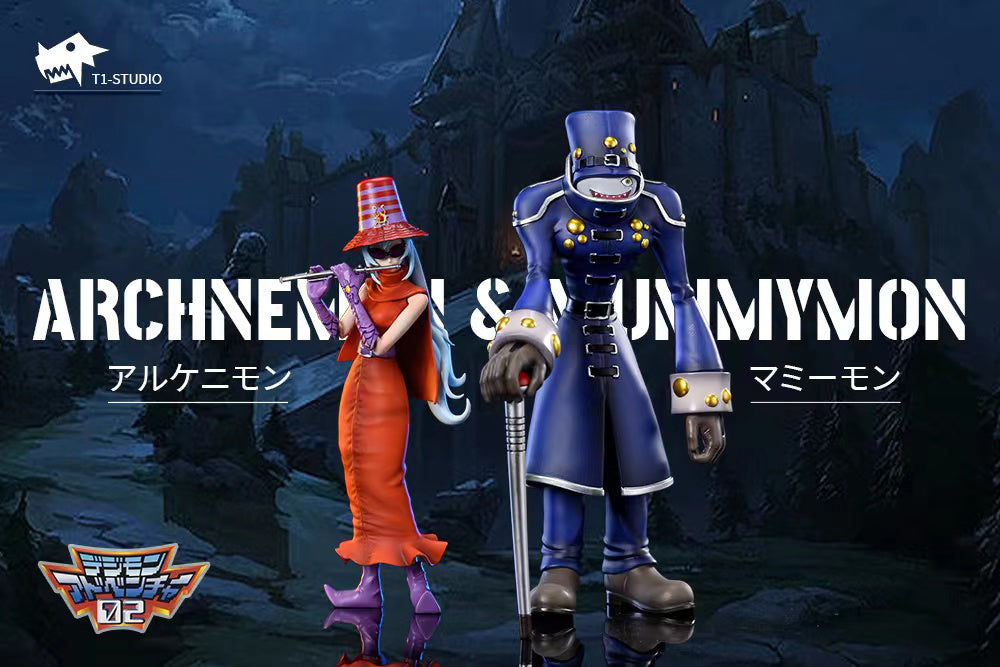 NPC Series Archnemon & Mummymon - Digimon Resin Statue - T1 Studios [In ...