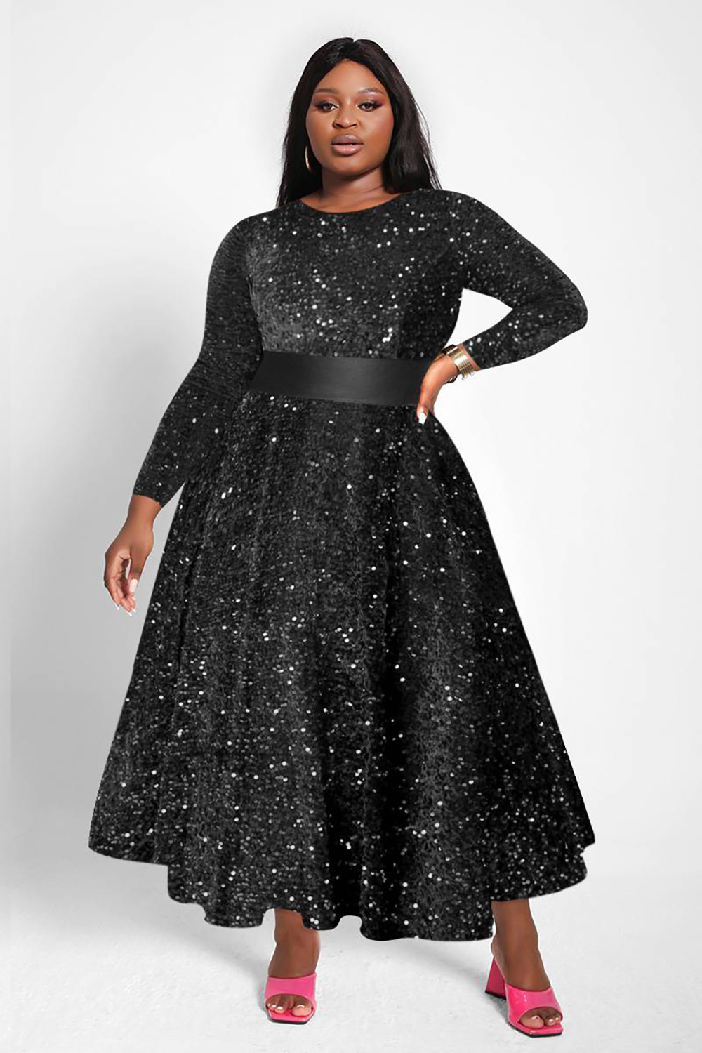 Plus Size Sparkly Sequin Dresses | Xpluswear