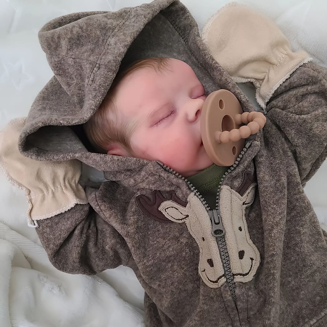 Sleeping Full Body Silicone Bendable Reborn Mini Dolls Treyton