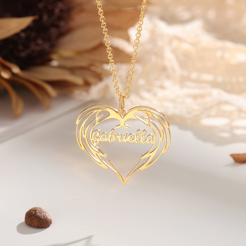 Crown Angel Name Necklace