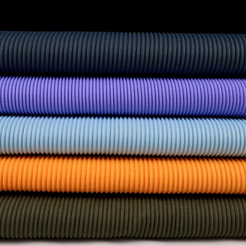 Ribbed fabric good quality stretchy microfiber breathable lycra rib ...