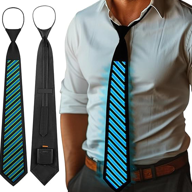 Sound Control Light Up Tie With Follow Music Flash Novelty Shining Ties ...