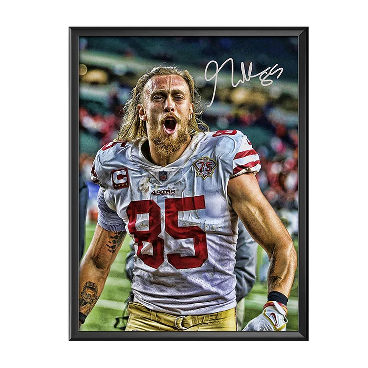George Kittle-San Francisco 49ersPoster Art Autographed