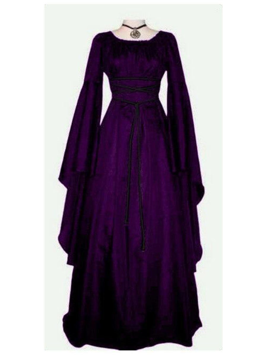 Renaissance Dress Medieval Gothic Party Belted Halloween Costume