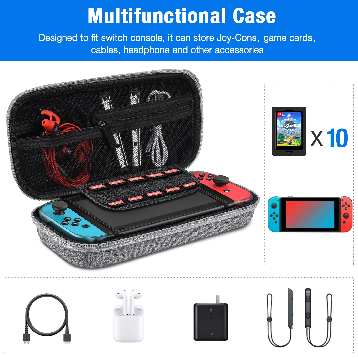 Waterproof Switch Pouch For Nintendo Case / Switch Case Screen ...