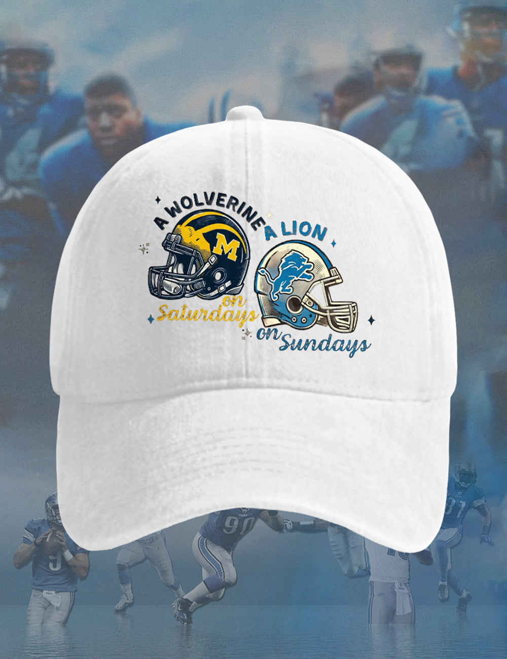 A Wolverine on Saturday Lion on Sunday Baseball Cap