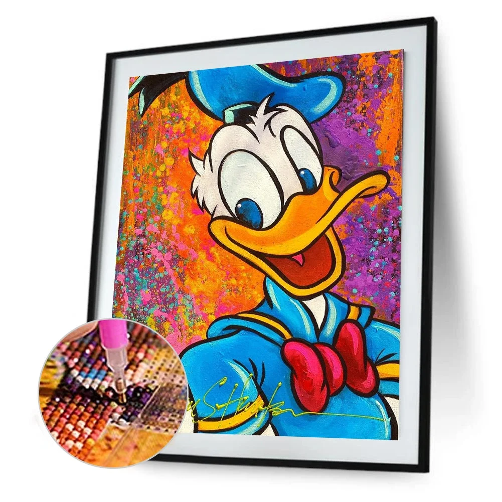 Donald Duck Cartoon (canvas) full round or square drill diamond painting