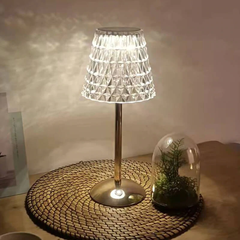 Modern Rechargeable Crystal Table Lamp