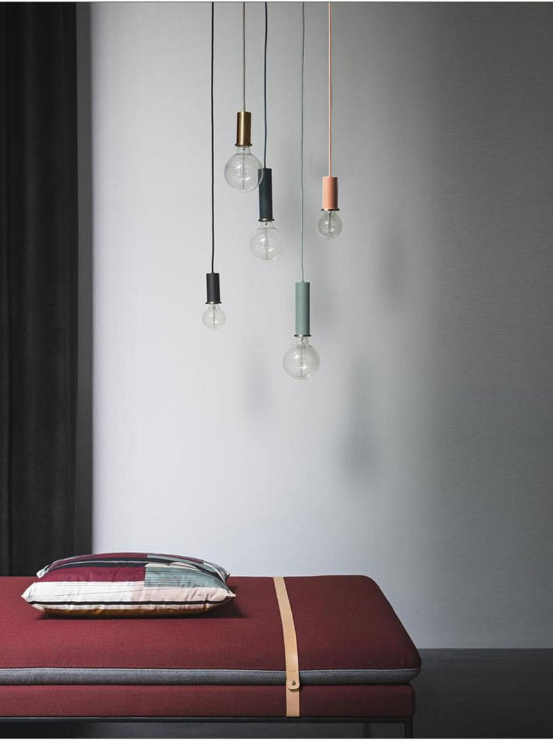 Nordic Loft Simple Pendant Lights E27 LED Modern Creative Hanging Lamp ...