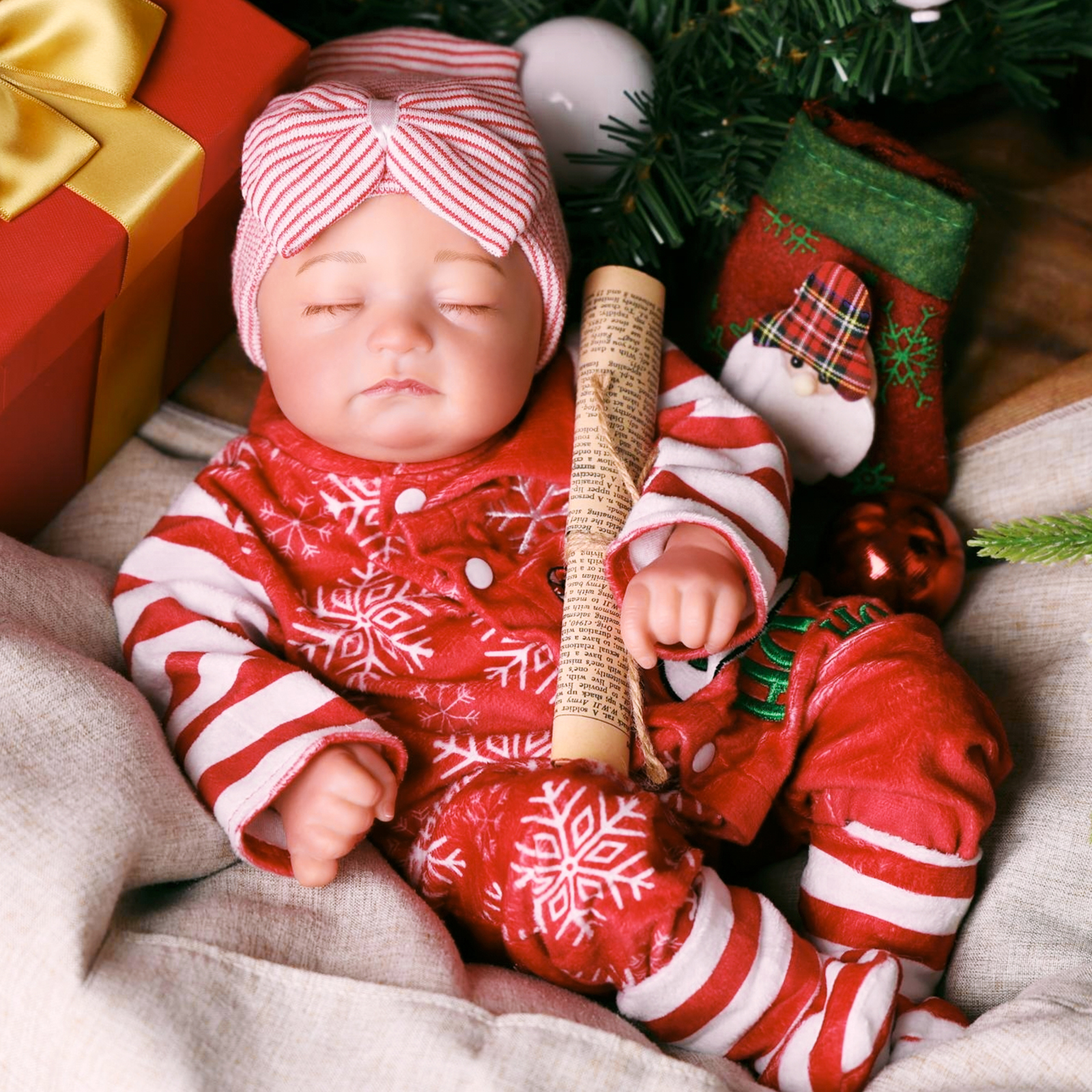 Christmas Connie 20'' Adorable Reborn Baby Doll Infant Sleeping Girl