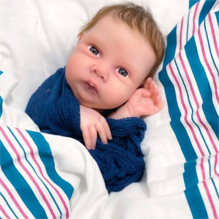 20" Brown Eyes Cloth Body Reborn Newborn Baby Girl Doll Named Elspeth ...