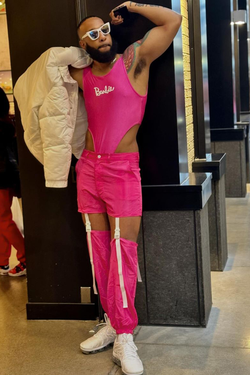 Ciciful Letter Print Backless Stretchy Bodycon Hot Pink Thong Bodysuit ...