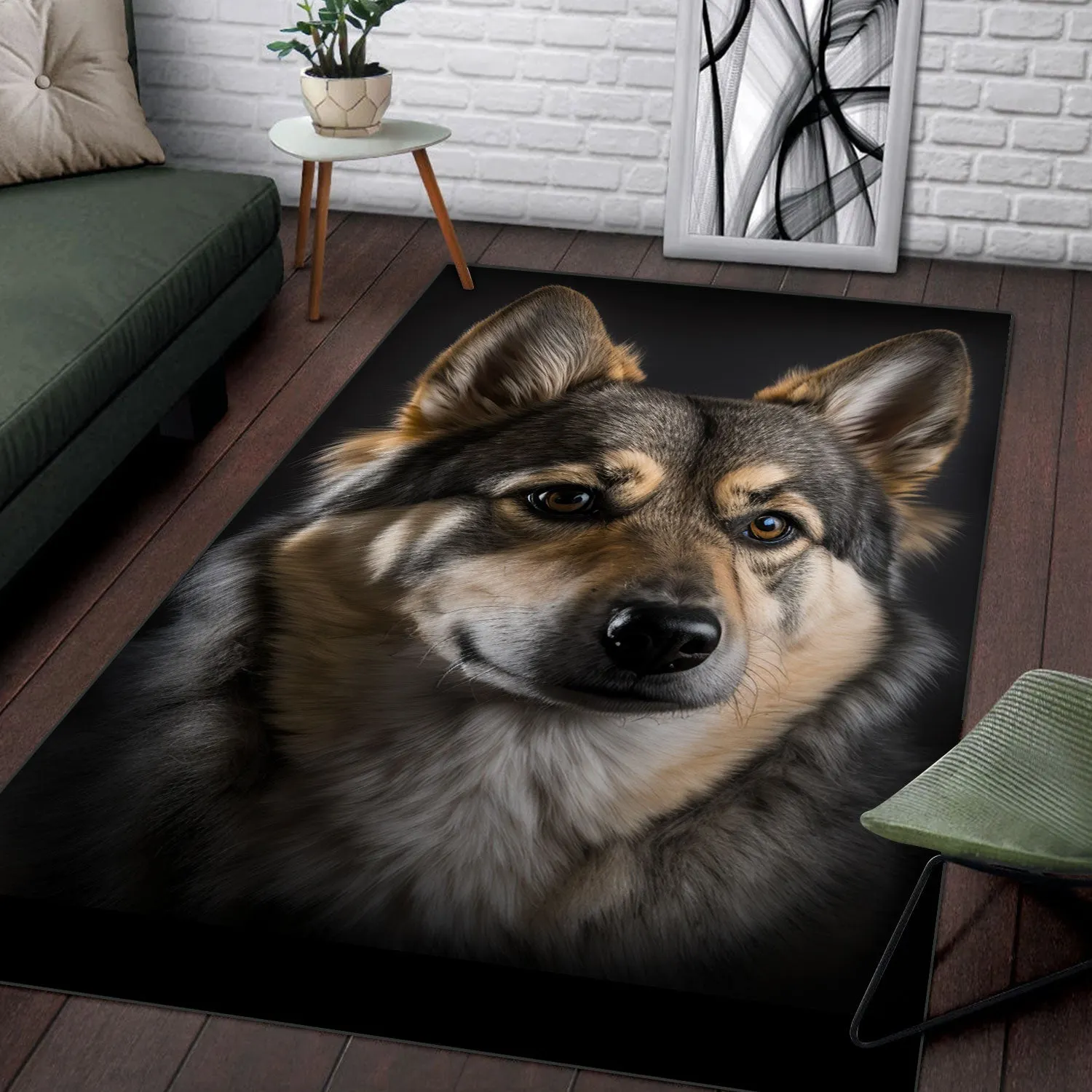 Weimaraner 3D Portrait Area Rug