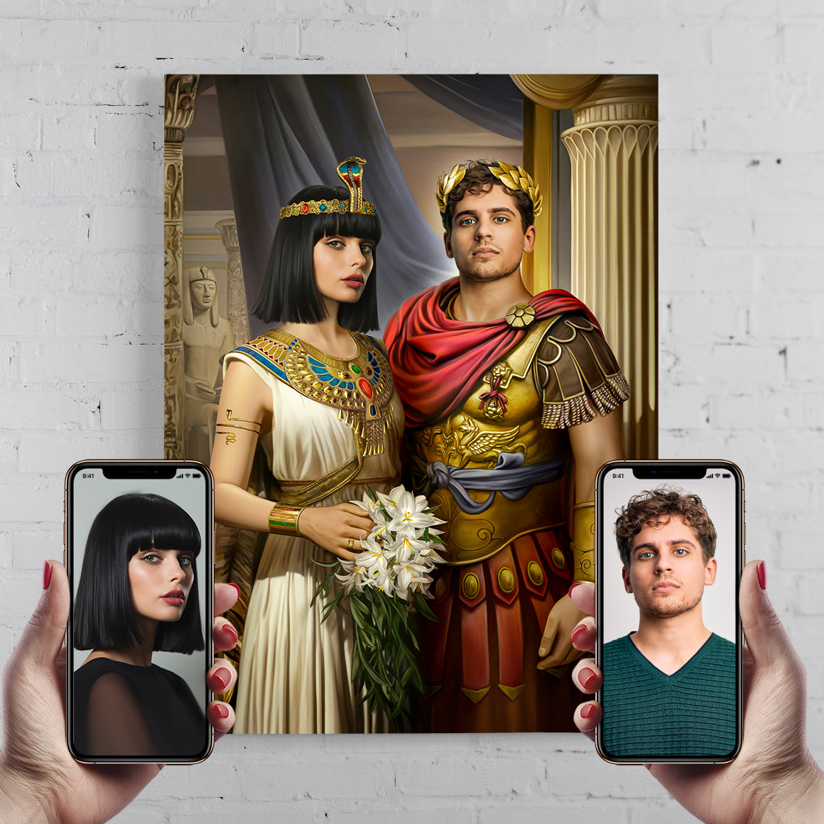 Custom Couple Portrait from Photo for Valentine's Day Gifts - Caesar ...