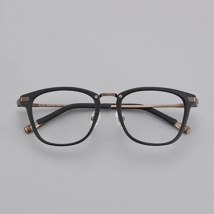 Men Titanium Acetate Big Square Glasses Frame Women Eyeglasses Myopia ...