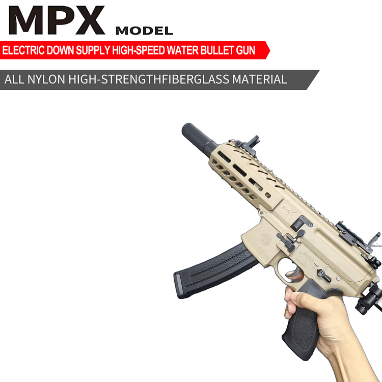 BH MPX Submachine Gun Gel Blaster – Bohan Model | 30m Range, 7-8mm Gel Ammo
