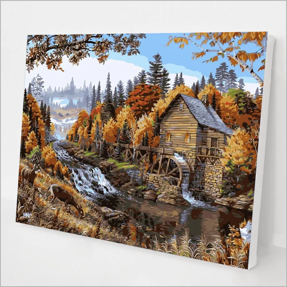 DIY Painting By Numbers | Autumn landscape