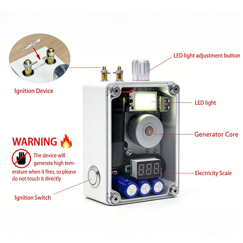 Saker® Hand Crank Flashlight Emergency Charger Hand Crank Generator ...