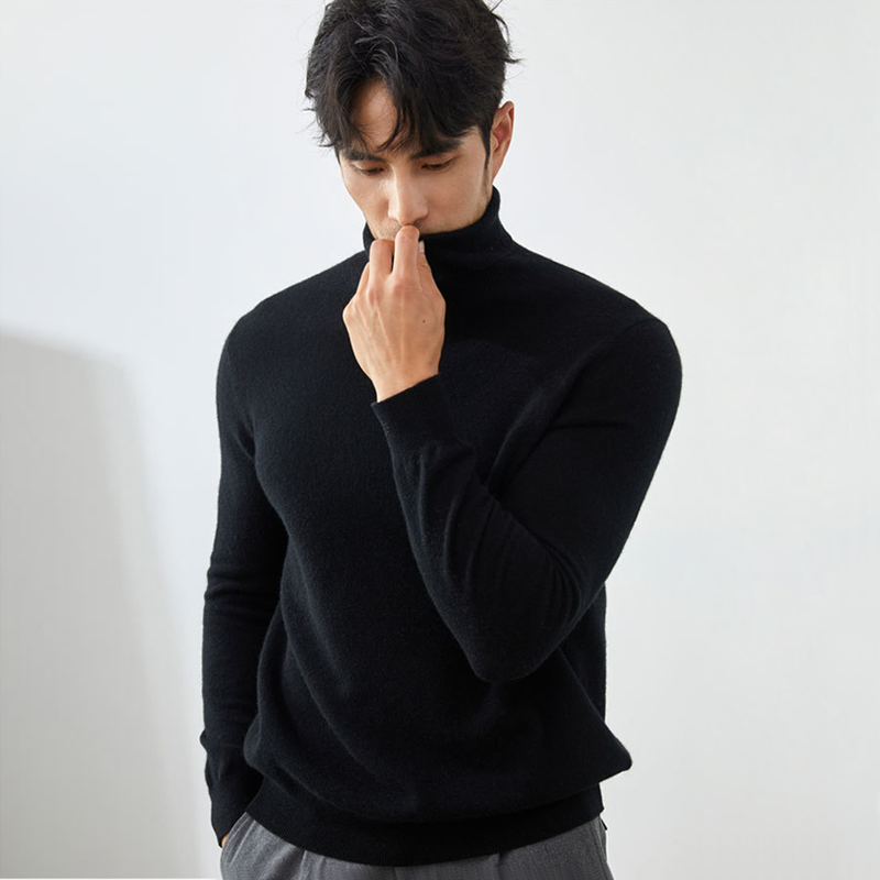 Men's Cashmere Turtleneck Sweater