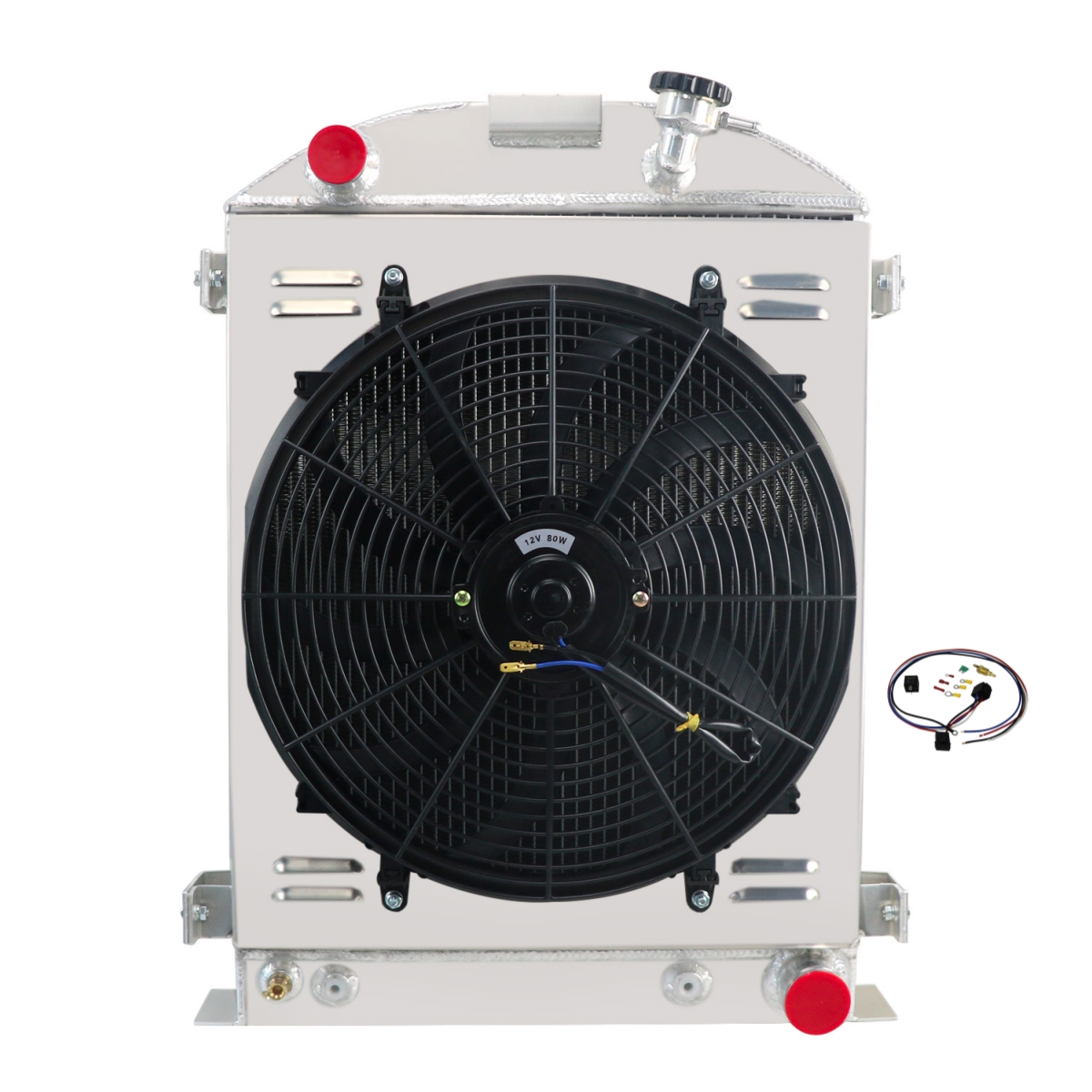 3 Row Aluminum Radiator+Shroud Fan Fits 1930-1931 Ford Model A Hot Rod ...