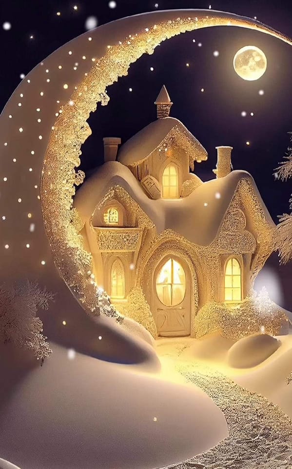 Moon House - AB Customized Diamond Painting