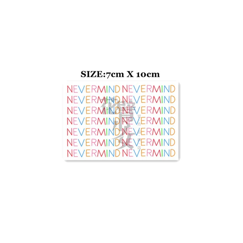 Waterproof Temporary Tattoo Stickers Rainbow English Alphabet Tattoo ...