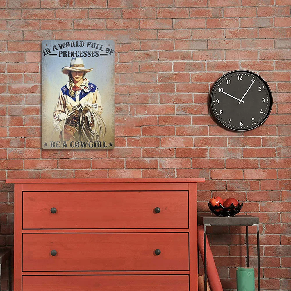20*30cm/30*40cm - Be A Cowgirl - Vintage Tin Signs/Wooden Signs
