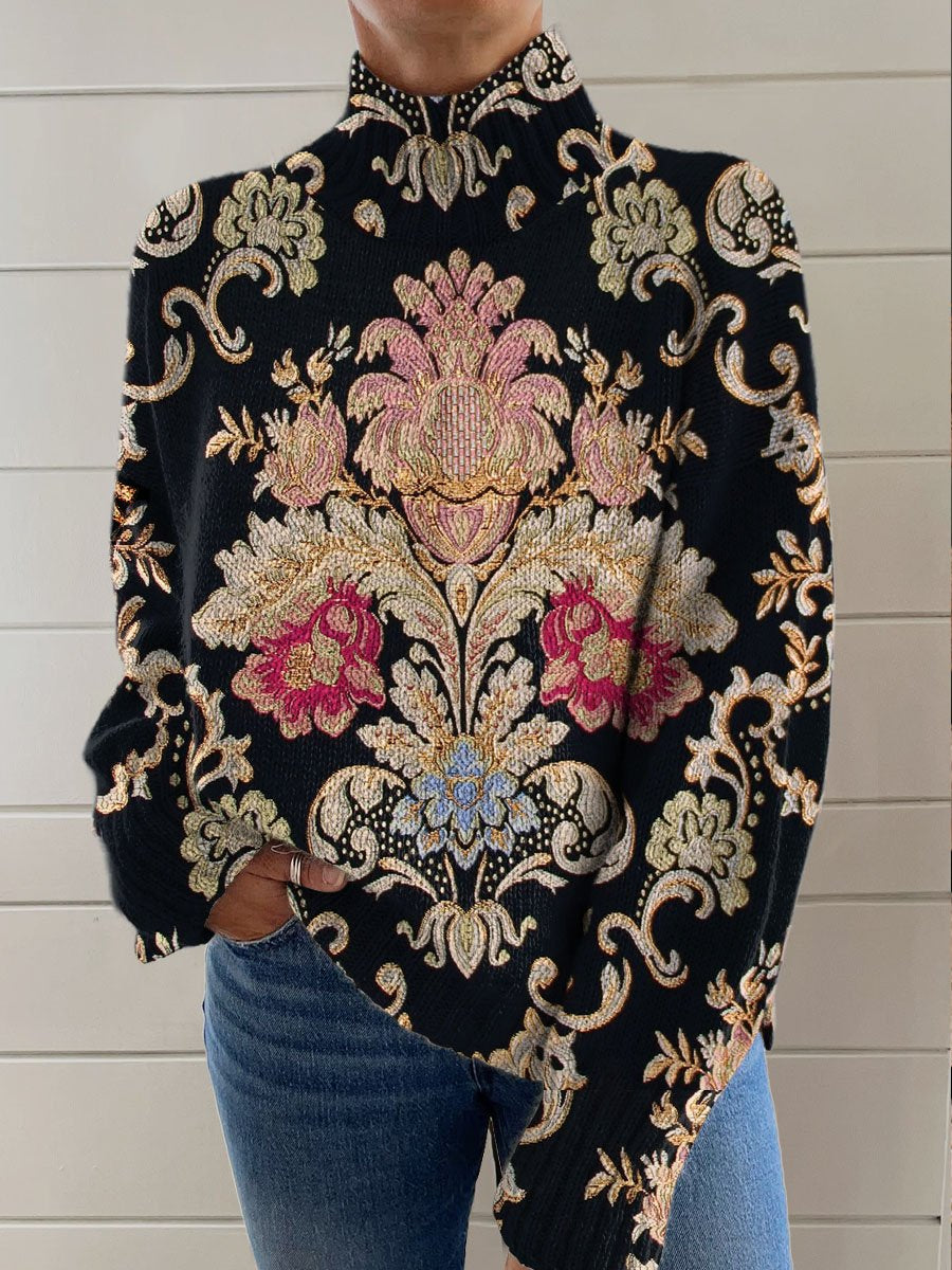 Retro Turtleneck Pullover Sweater