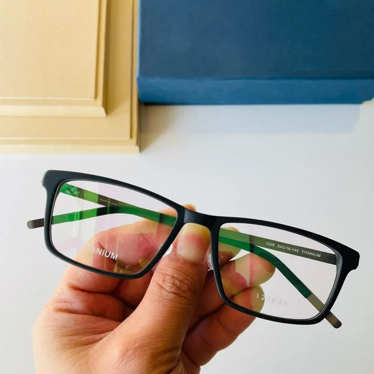 Screwless Glasses Frame Men Square Titanium Ultralight Prescription ...