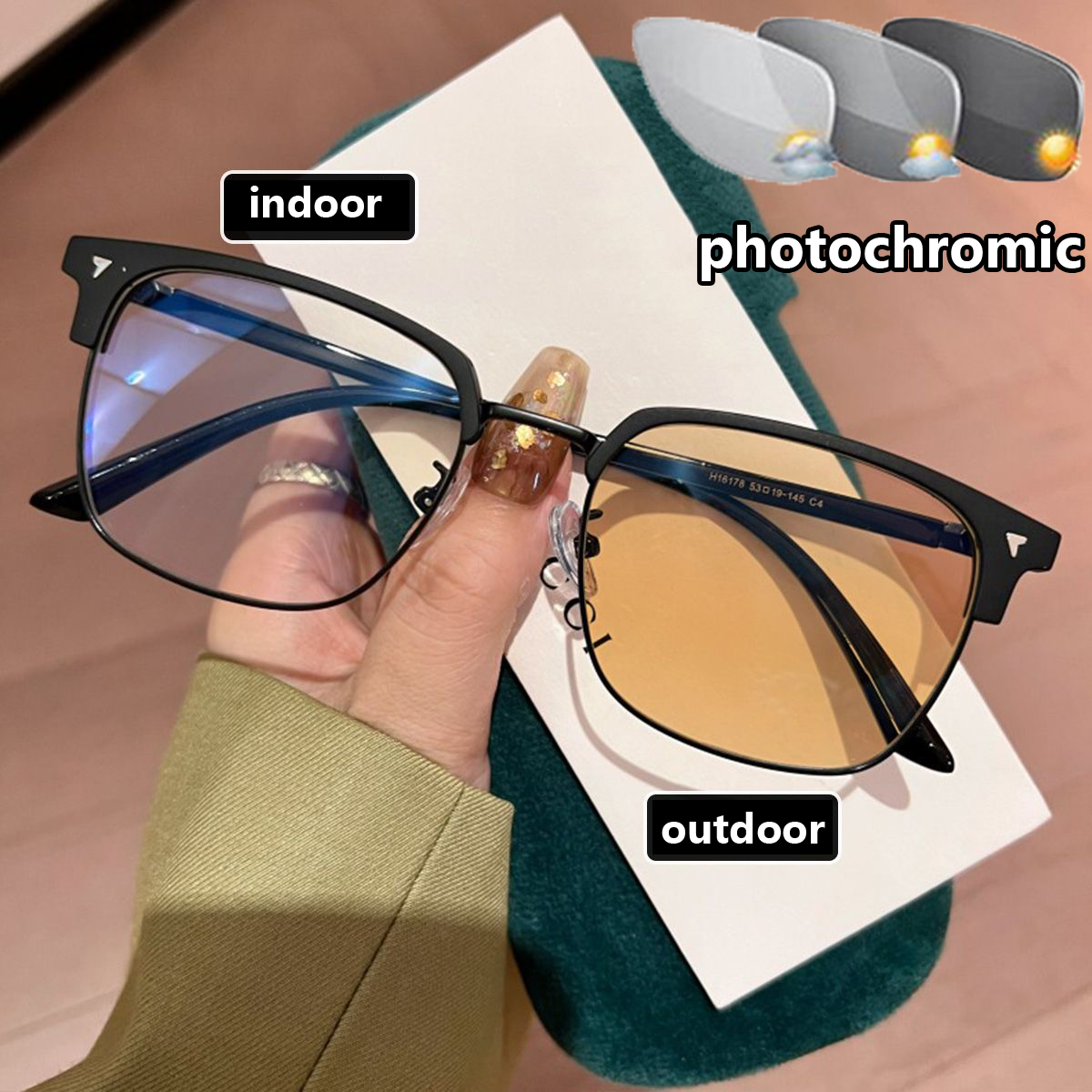 Outdoor Color Changing Minus Sunglasses Unisex Women Men Myopia ...