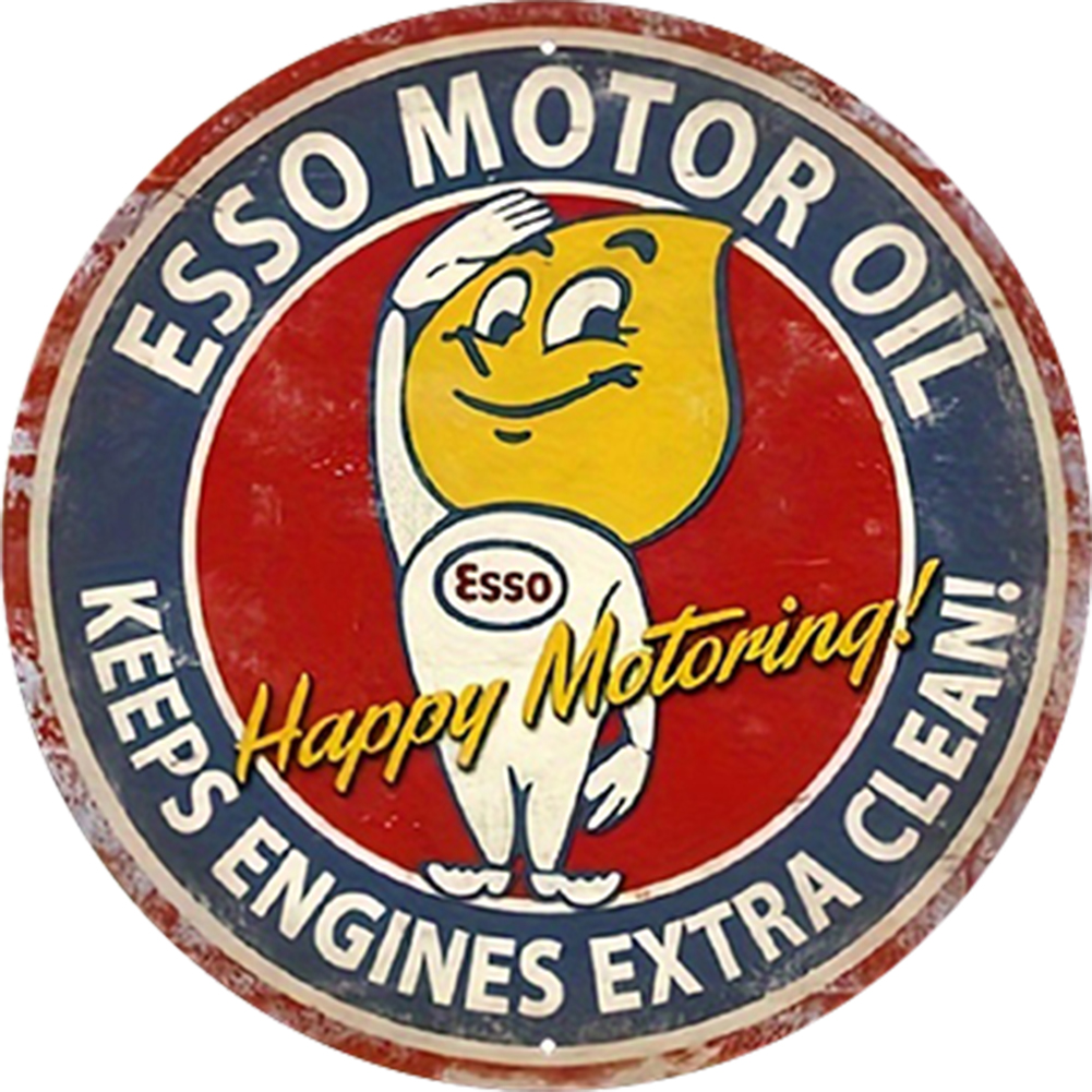 Esso - Round Metal Tin Signs(12*12Inch)