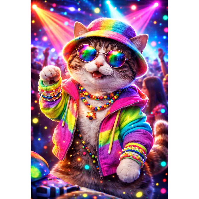Ava’s Quirky Designs Collaboration |Rainbow Cat Party– Partial AB ...