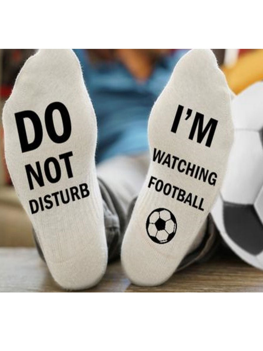 Do Not Disturb Watching Football Socks