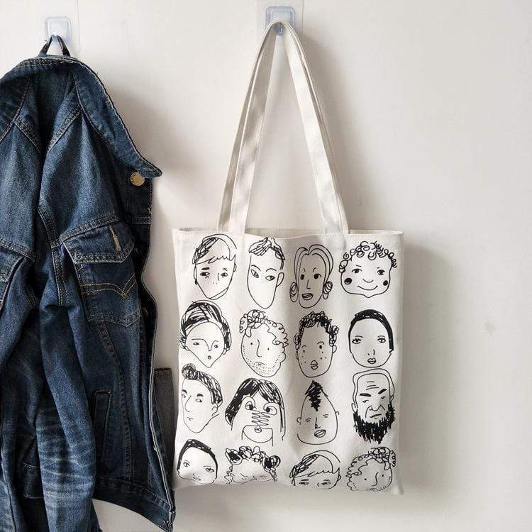 FACES FACES FACES TOTE BAG