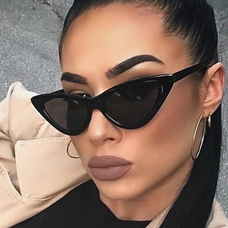 Triangle Cat Eye Sunglasses Ladies Hight Quality Men Women Small Frame ...
