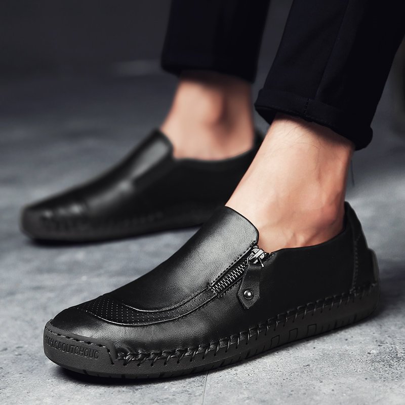 Men's Genuine Leather Breathable Flats Driving Shoes