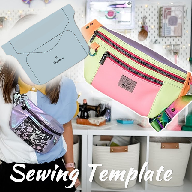 Fanny Pack Sewing Template & illustrated tutorial