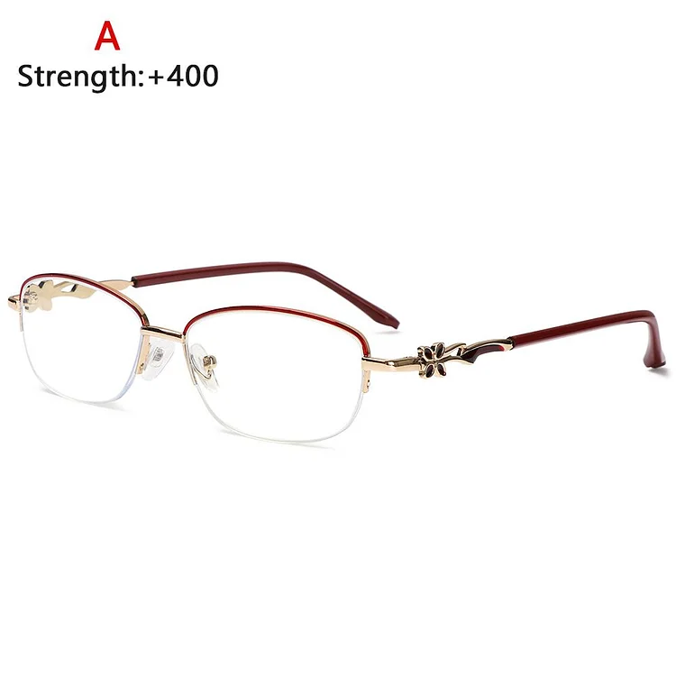Luxury Anti-UV Transparent Metal Frame Eyewear Presbyopic Eyeglasses ...