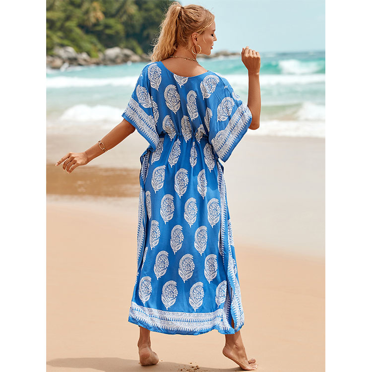 Printed Beach Holiday Cover Up - Ladylim