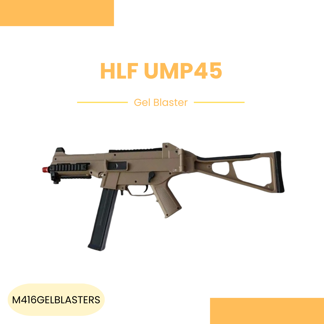 HLF UMP45 Gel Blaster Toy Gun - 240 FPS, 35m Range