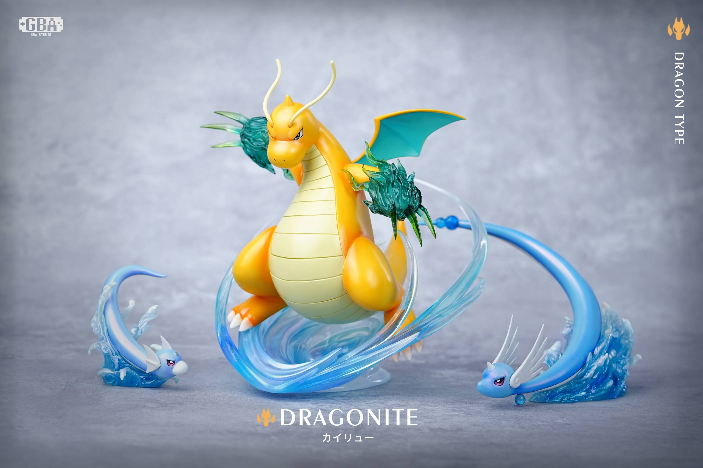 Evolution of Dragonite Set - Pokemon Resin Statue - GBA Studio