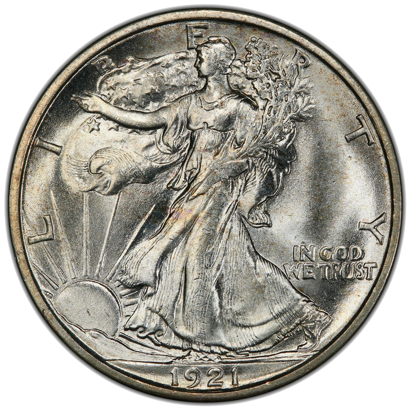 1921-S Walking Liberty Half Dollar 50C
