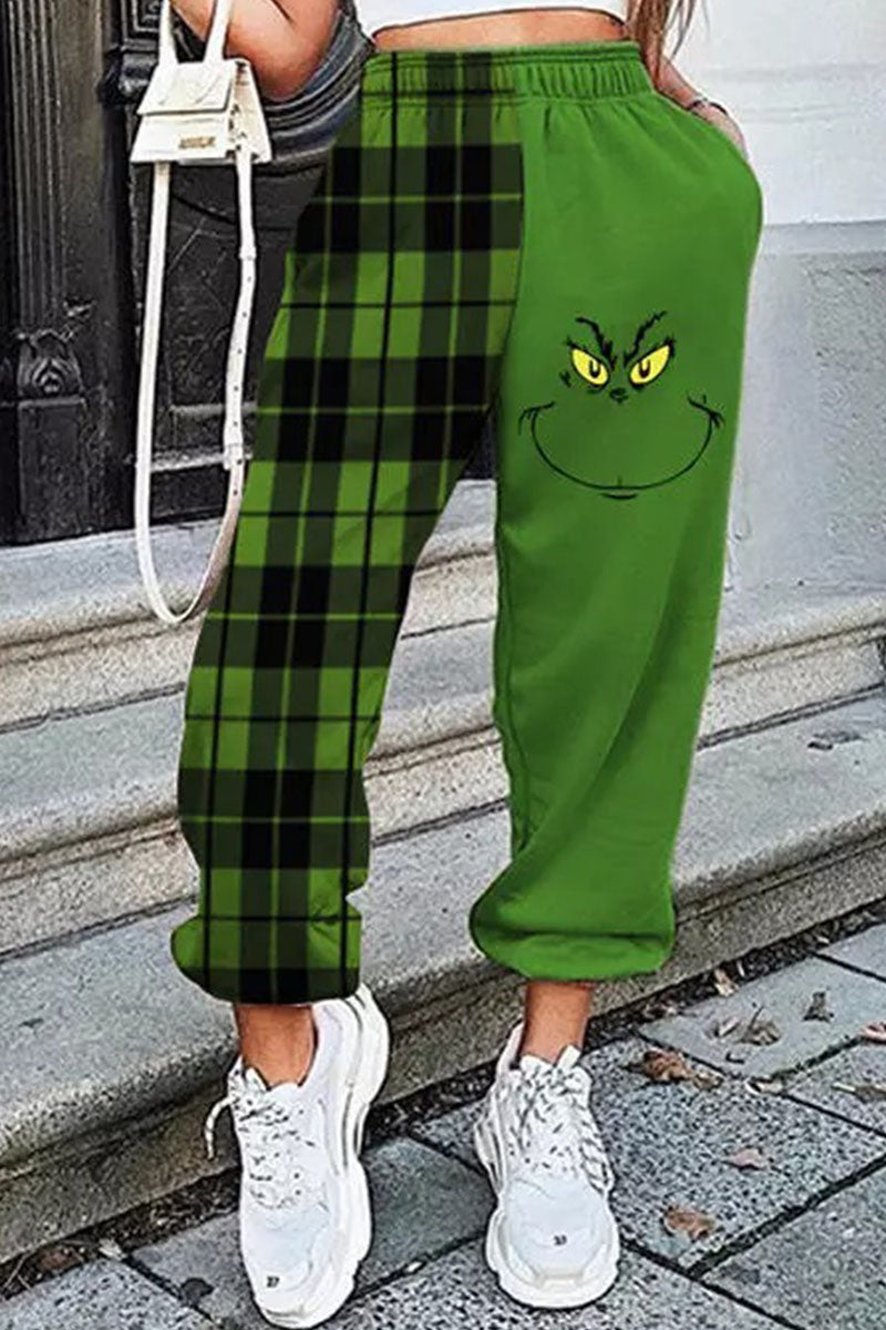 Casual Street Print Split Joint Straight High Waist Straight ...