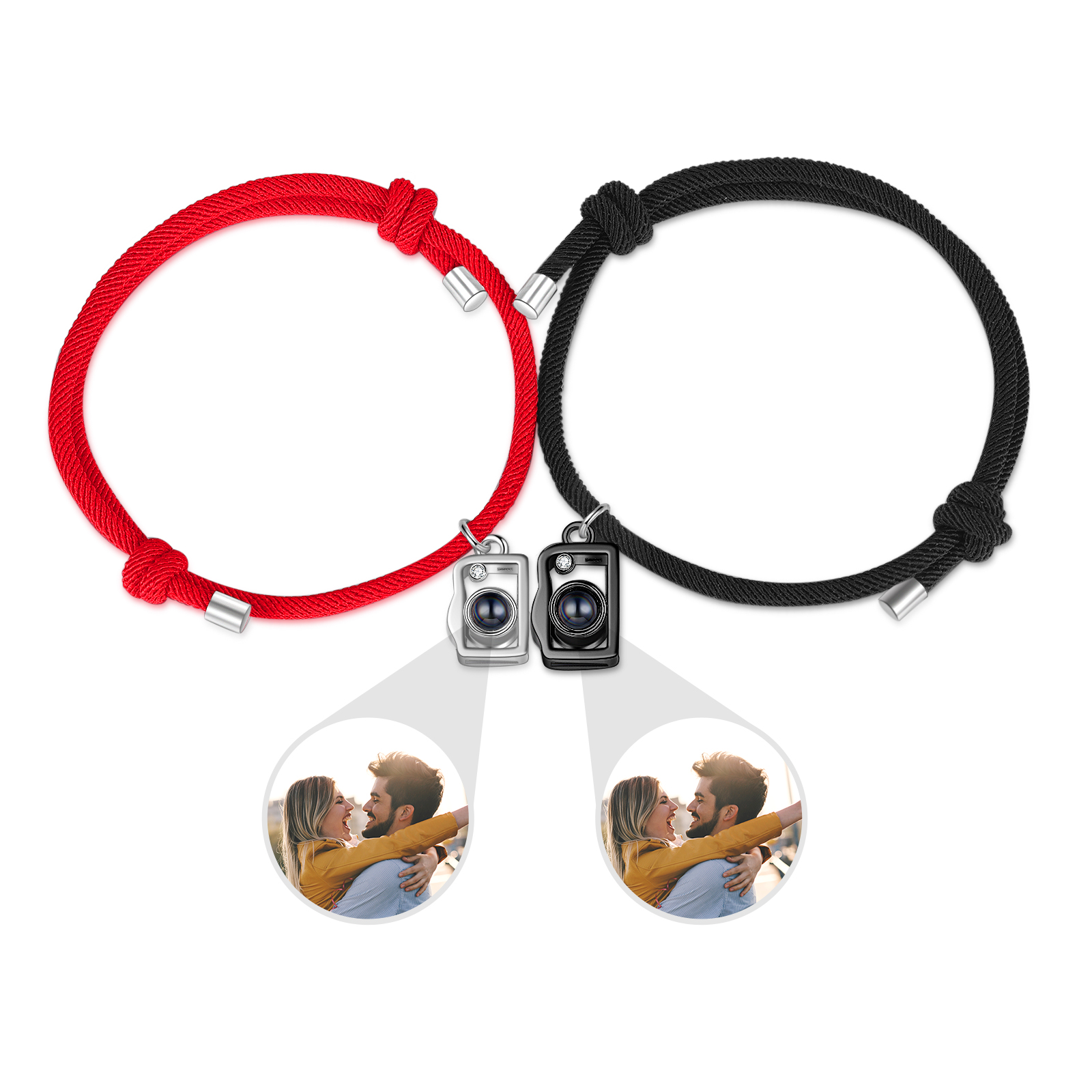 Personalized Projection Bracelet Custom Photo Couple Bracelet with ...