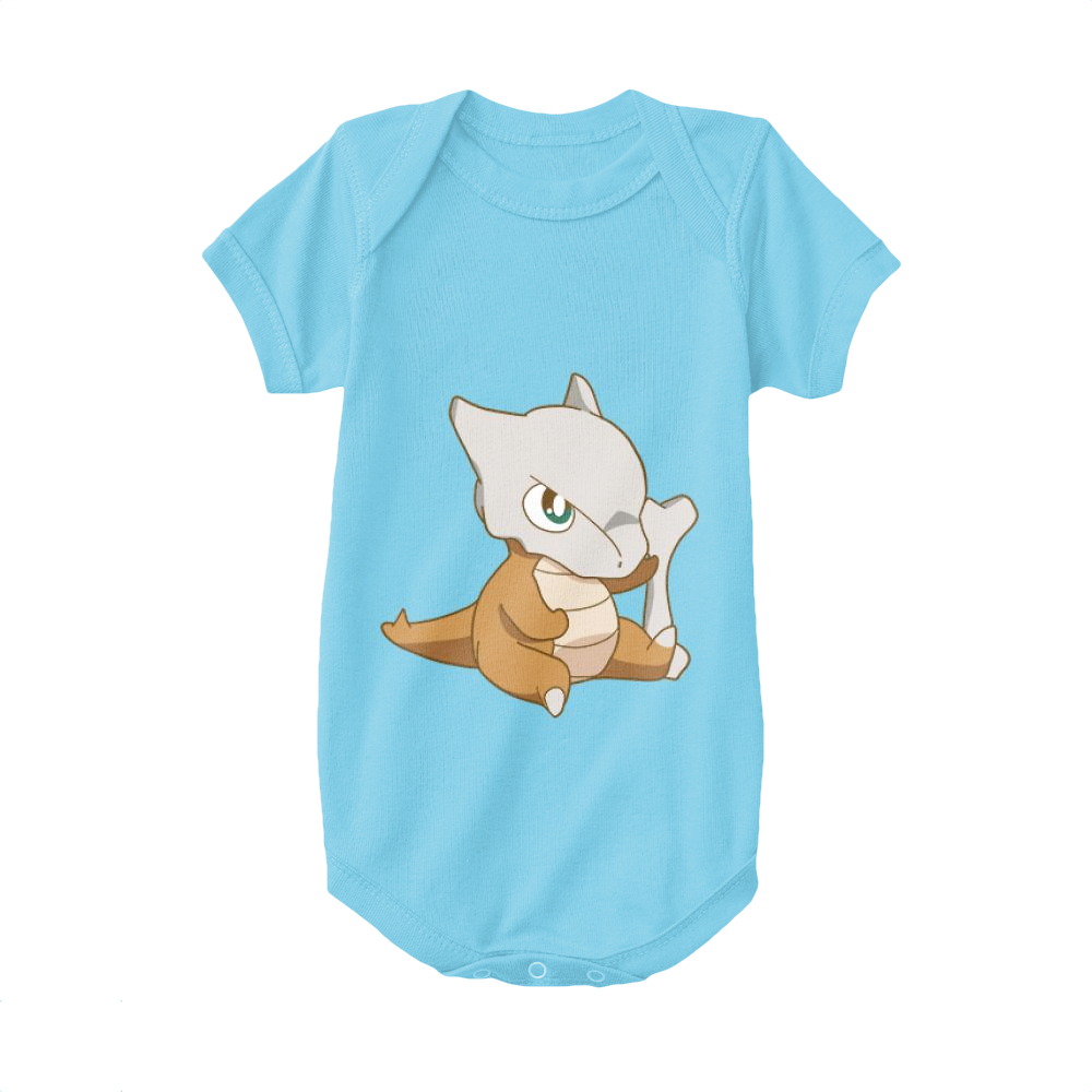 Cubone With Skull Helmet , Pokemon Baby Onesie